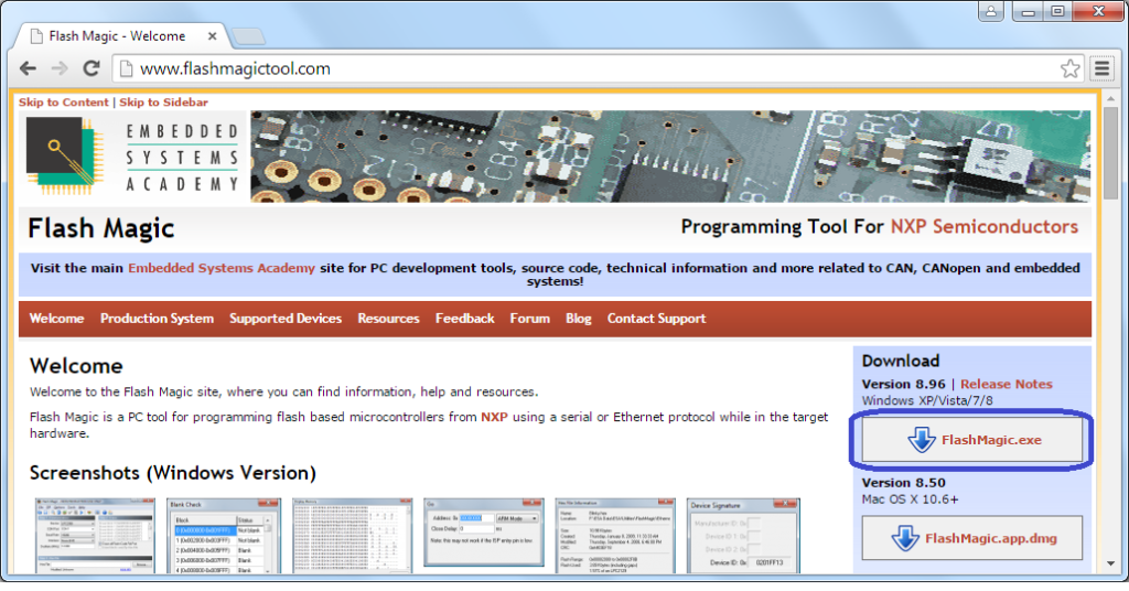 Picos ARM - Flashing the firmware image (Windows) - SevenWatt